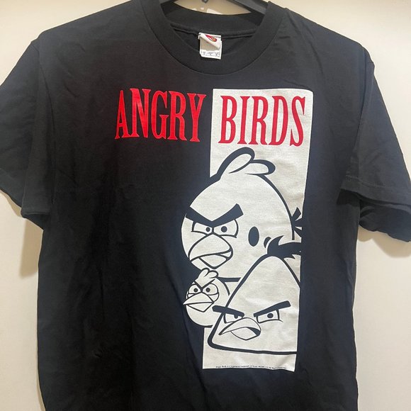 angry birds | Shirts | Angry Bird Adult Tshirt Black Color Official Lic ...
